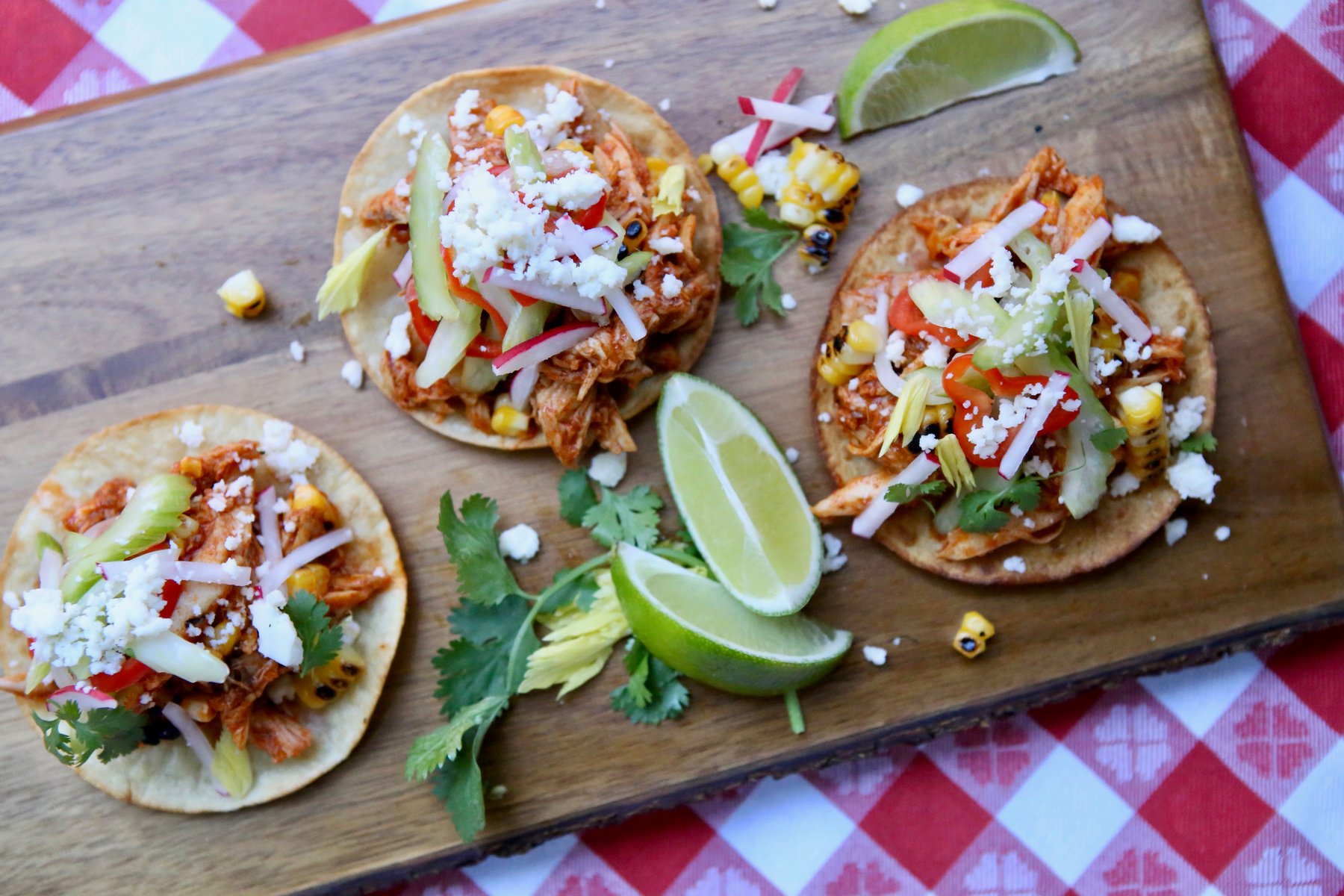 Charred Dandy® Super Sweet Corn & Chicken Tinga Tostada with Fermented ...