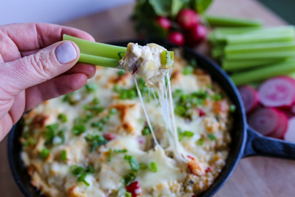 Philly Cheesesteak Skillet with Dandy® Celery & Radish Coins